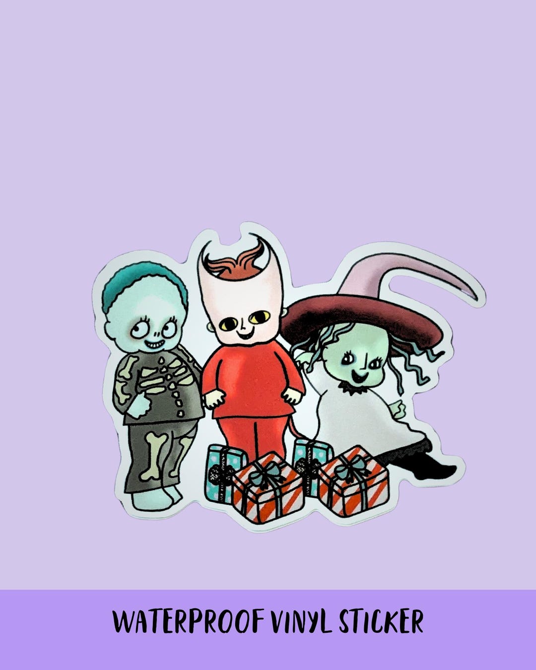 Kewpie Sticker,lock, Shock and Barrel Sticker, 90's Halloween, Book ...