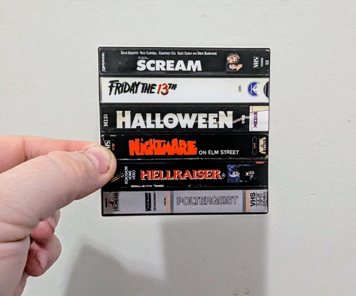 VHS Horror Tapes Vinyl Sticker | Retro Horror Aesthetic | Unique Gift ...