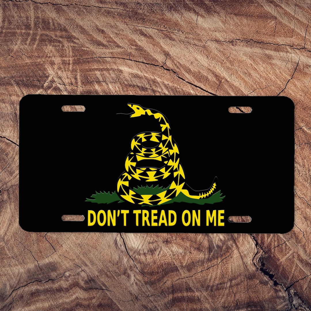 Don't Tread on Me Gadsden Flag License Plate - Etsy