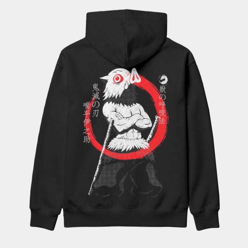 Inosuke Hashibira Hoodie – Demon Slayer Anime Pullover – Unisex Cosplay ...