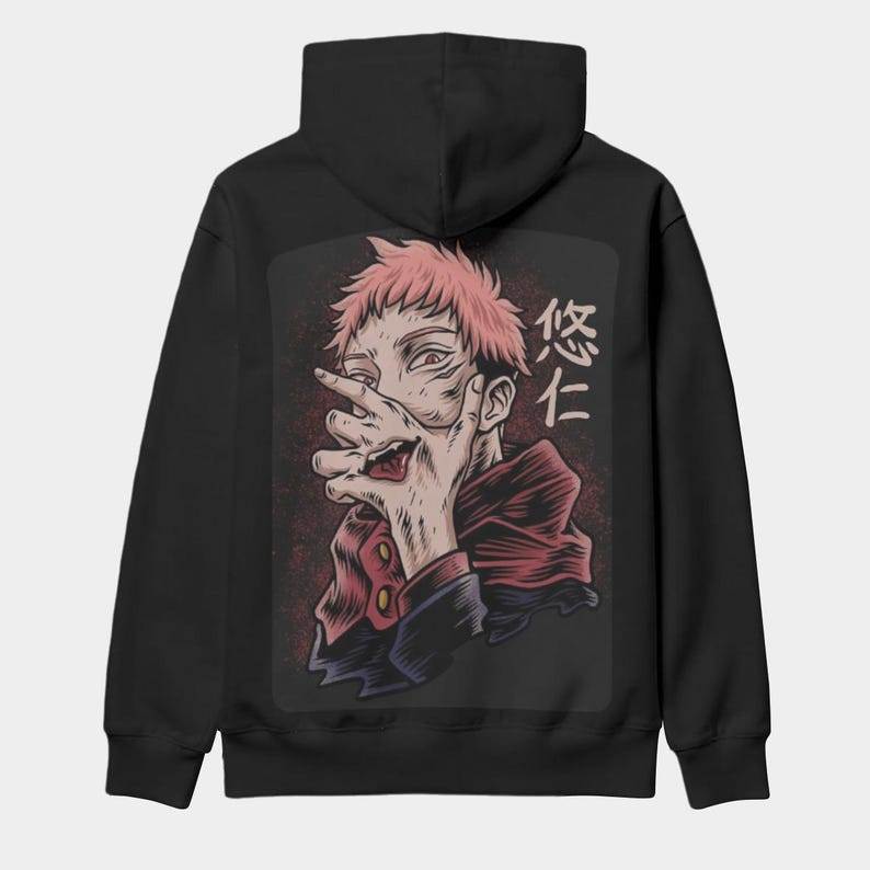 Yuji Itadori Hoodie – Jujutsu Kaisen Anime Sweatshirt – JJK Hero ...