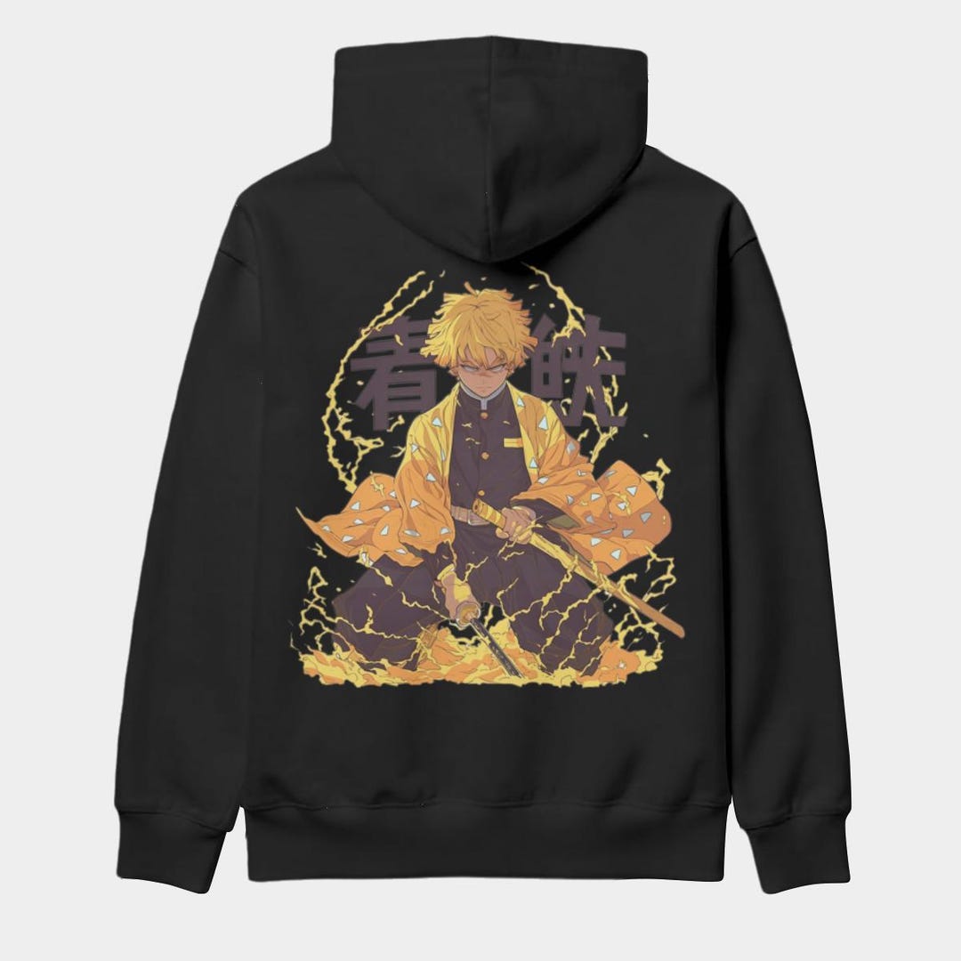 Zenitsu Agatsuma Hoodie – Demon Slayer Anime Hoodie – Thunder Breathing ...