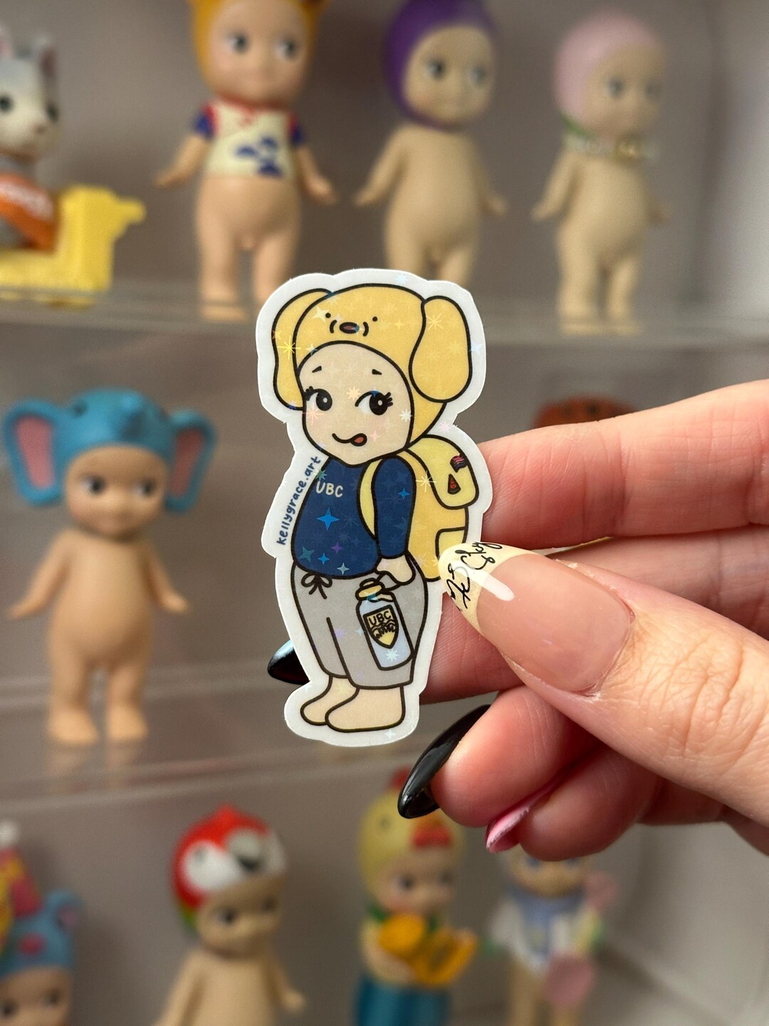 Yellow UBC Doggy Sonny Angel Sticker - Etsy