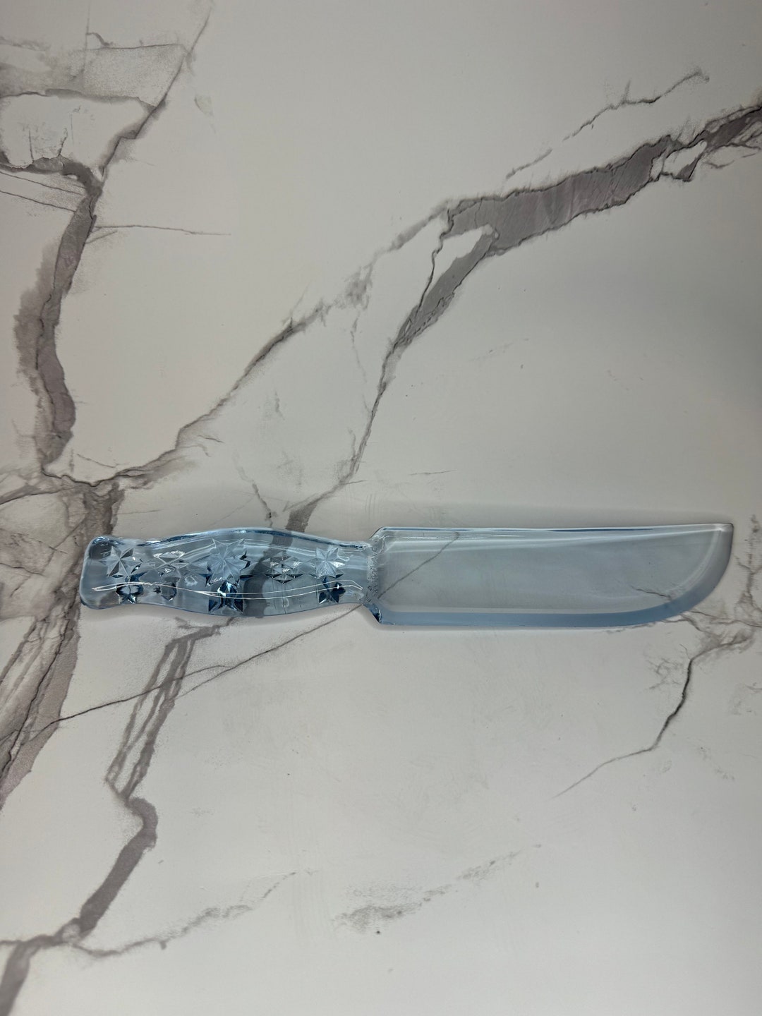 Blue Depression 1940s Glass Knife 9.25 - Etsy