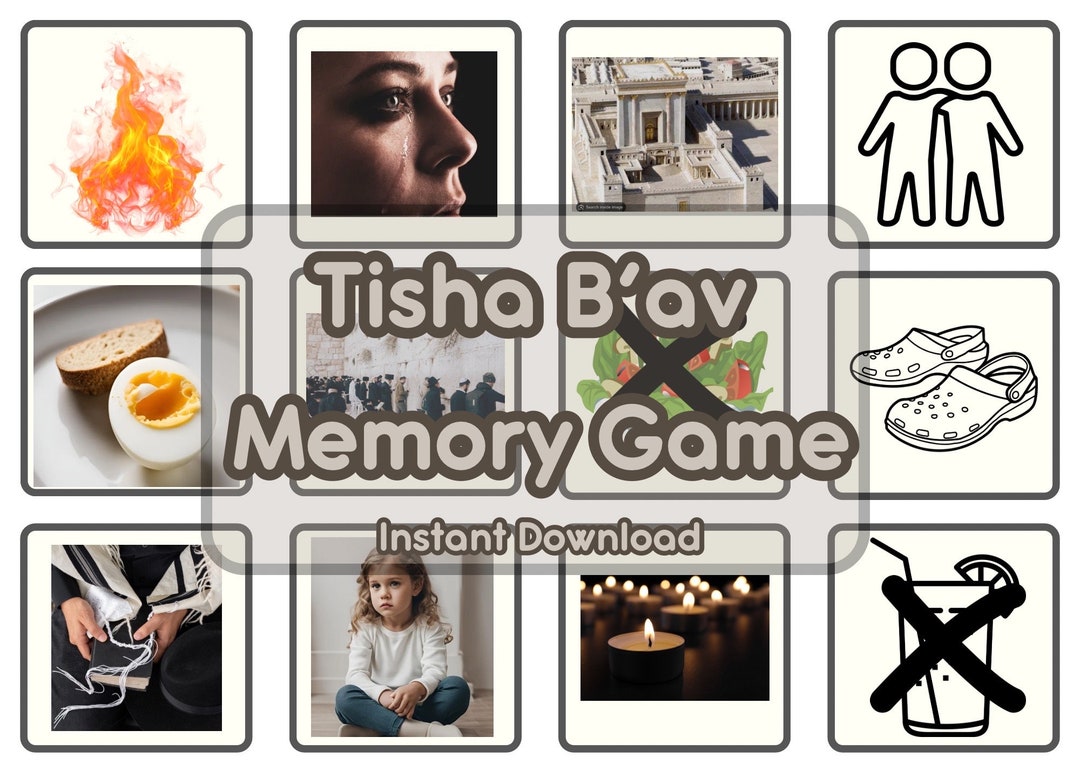 Tisha Bav Memory Matching Game for Kids - Etsy