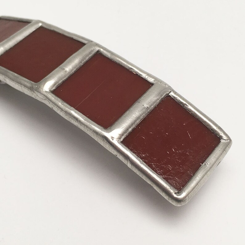 Brick Wall Medium Stained Glass French Barrette | Etsy