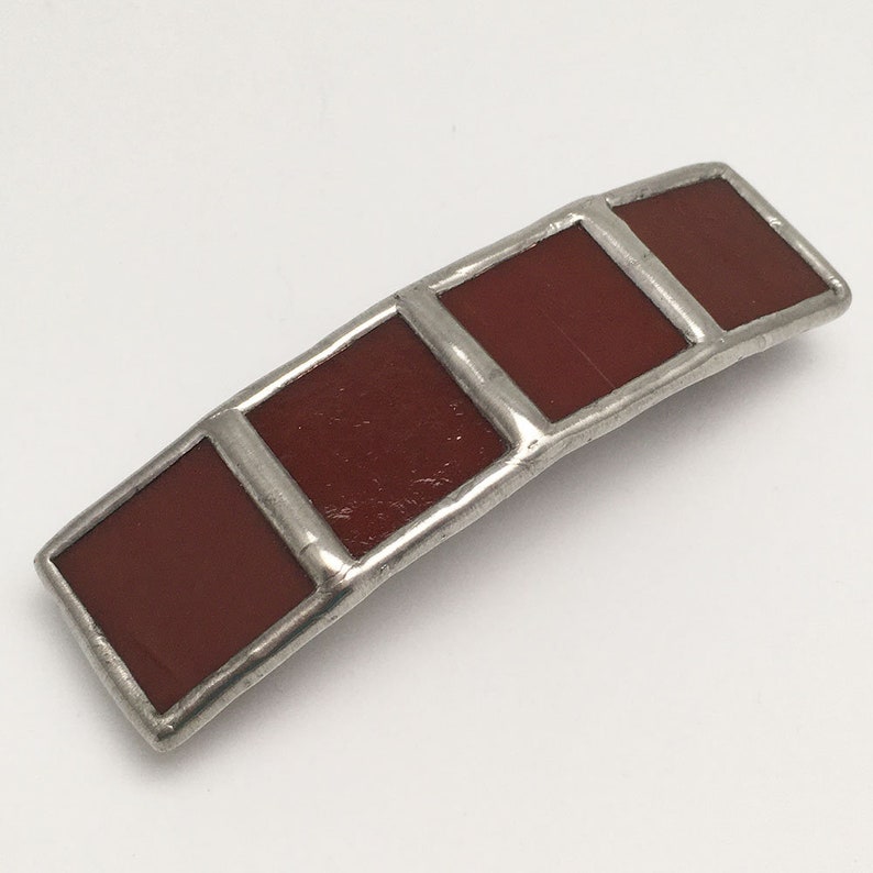 Brick Wall Medium Stained Glass French Barrette | Etsy