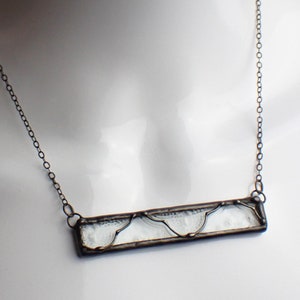 Crystallized Stained Glass Necklace With Sterling Silver Chain - Etsy