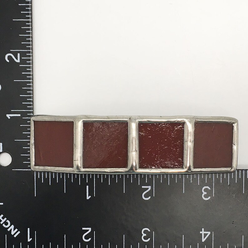 Brick Wall Medium Stained Glass French Barrette | Etsy