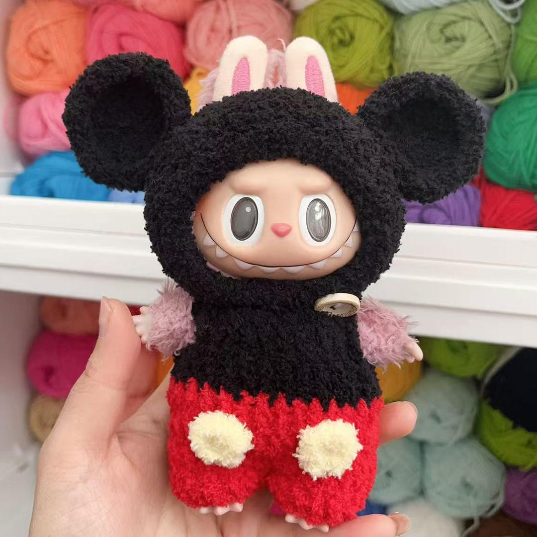 Crochet Mickey Mouse Labubu Clothes Handmade Mickey Labubu Outfit ...