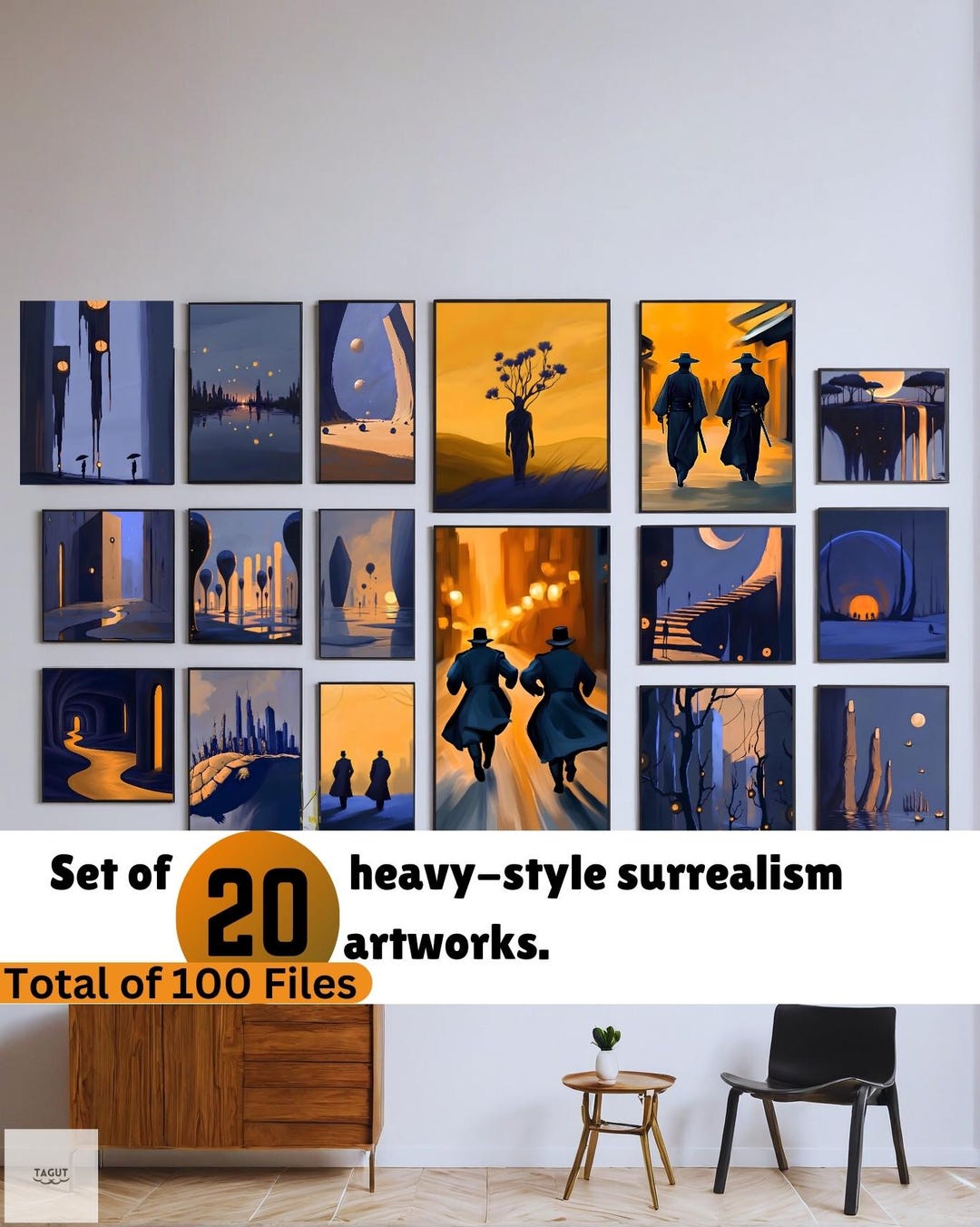 Set of 20 Surrealist Digital Art Print Downloads Surrealism Artworks in ...