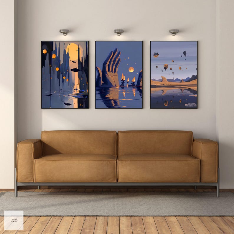 Set of 20 Surrealism Frameable Digital Art Print Downloadable Artworks ...