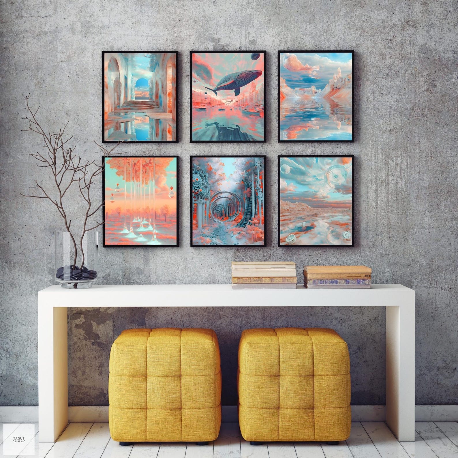 Set of 20 Surrealist Digital Art Print Downloads Surrealism Artworks in ...