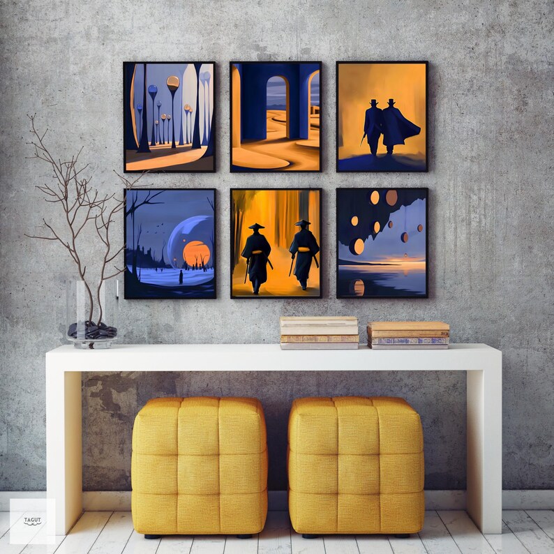 Set of 20 Surrealism Frameable Digital Art Print Downloadable Artworks ...