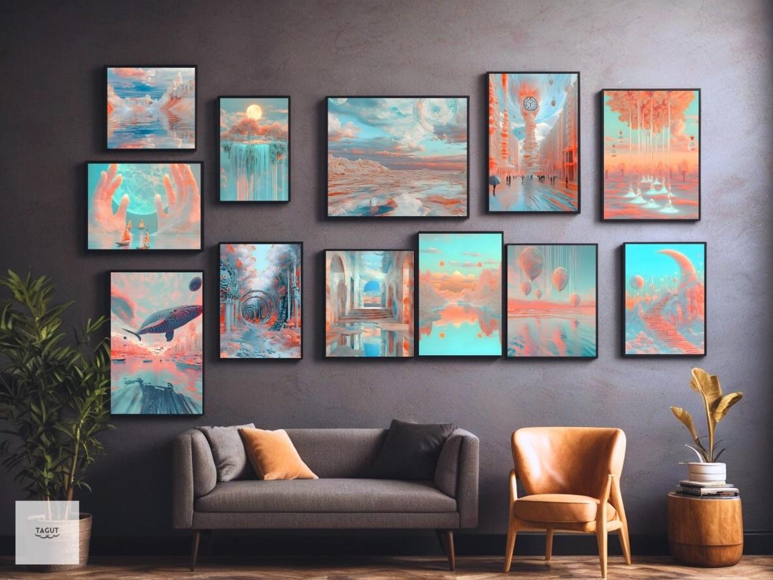 Set of 20 Surrealist Digital Art Print Downloads Surrealism Artworks in ...