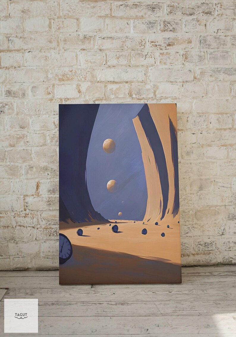 Surrealist Falling and Melting Clocks Digital Art Print Download Art ...