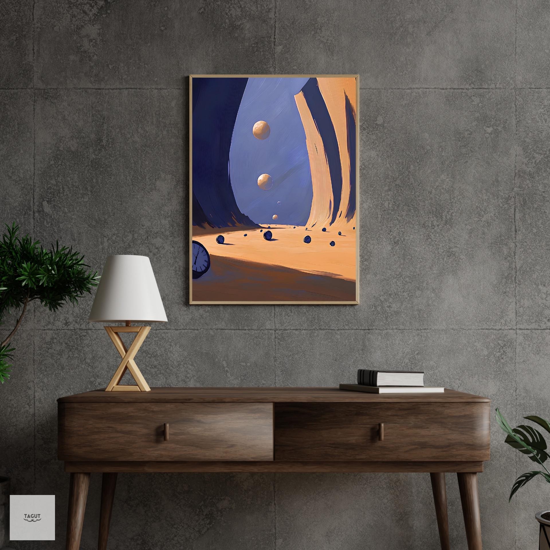 Surrealist Falling and Melting Clocks Digital Art Print Download Art ...