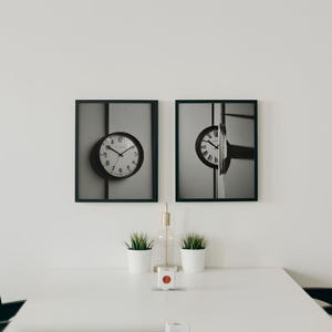 Set of 48 Minimalist Passage of Time Art Print Black & White Random ...