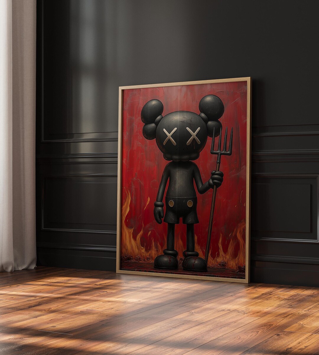 Funny KAWS Poster, Hypebeast Design, Minimalist KAWS Wall Art, Modern ...