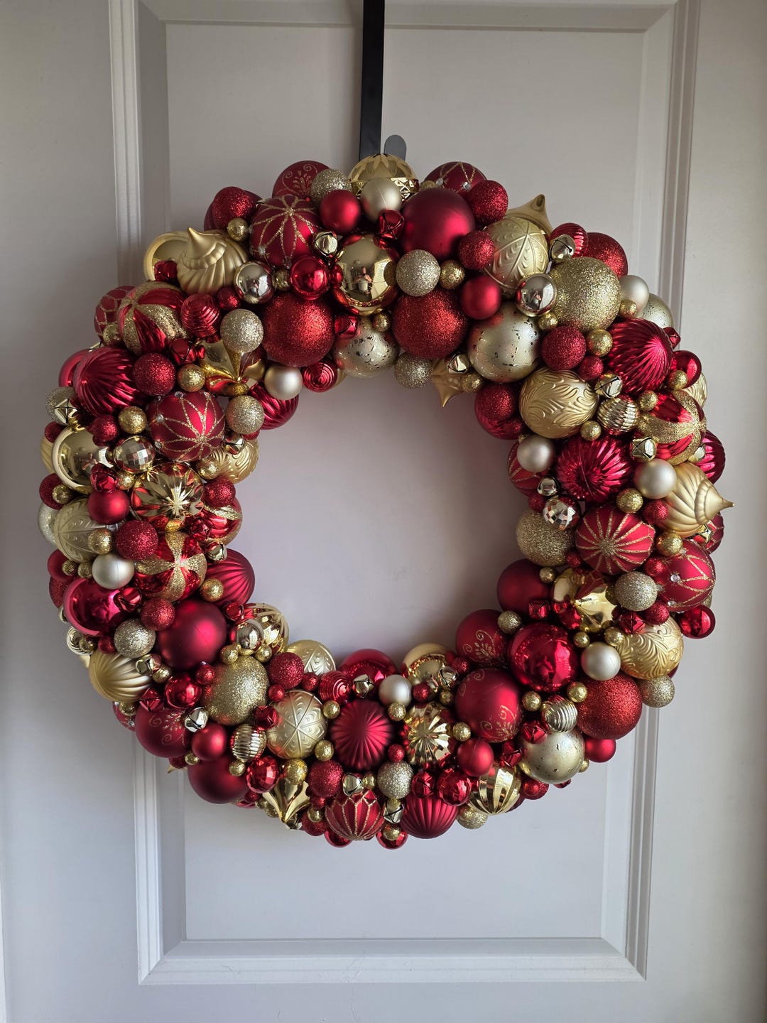 Luxurious Red and Gold Opulence Ornament Wreath - Etsy