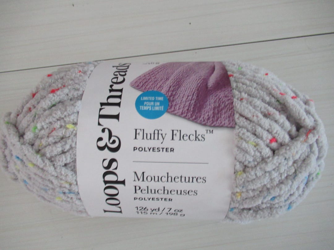 Loops and Threads Fluffy Flecks. Gray - Etsy