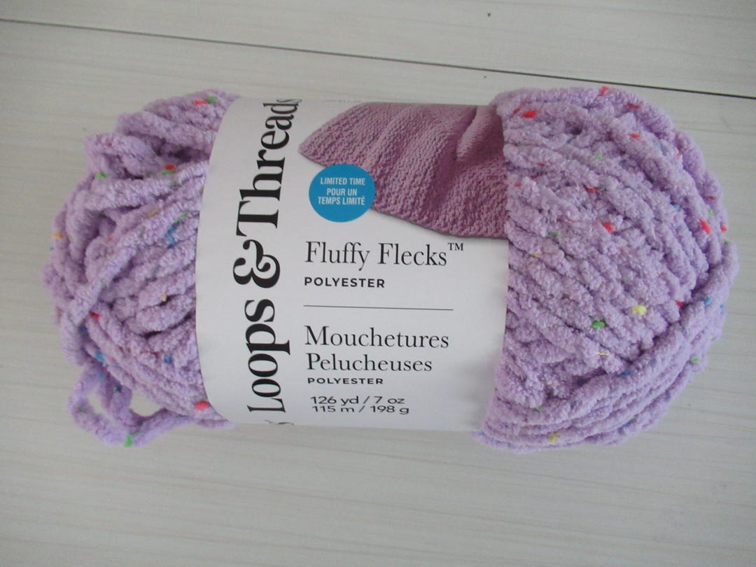 Loops and Threads Fluffy Flecks. Purple - Etsy