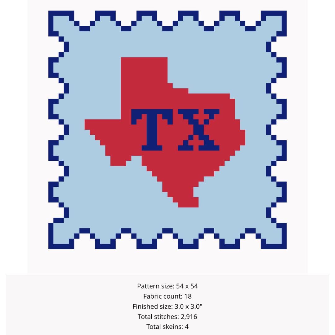 TX Stamp Needlepoint Stitch Guide - Etsy