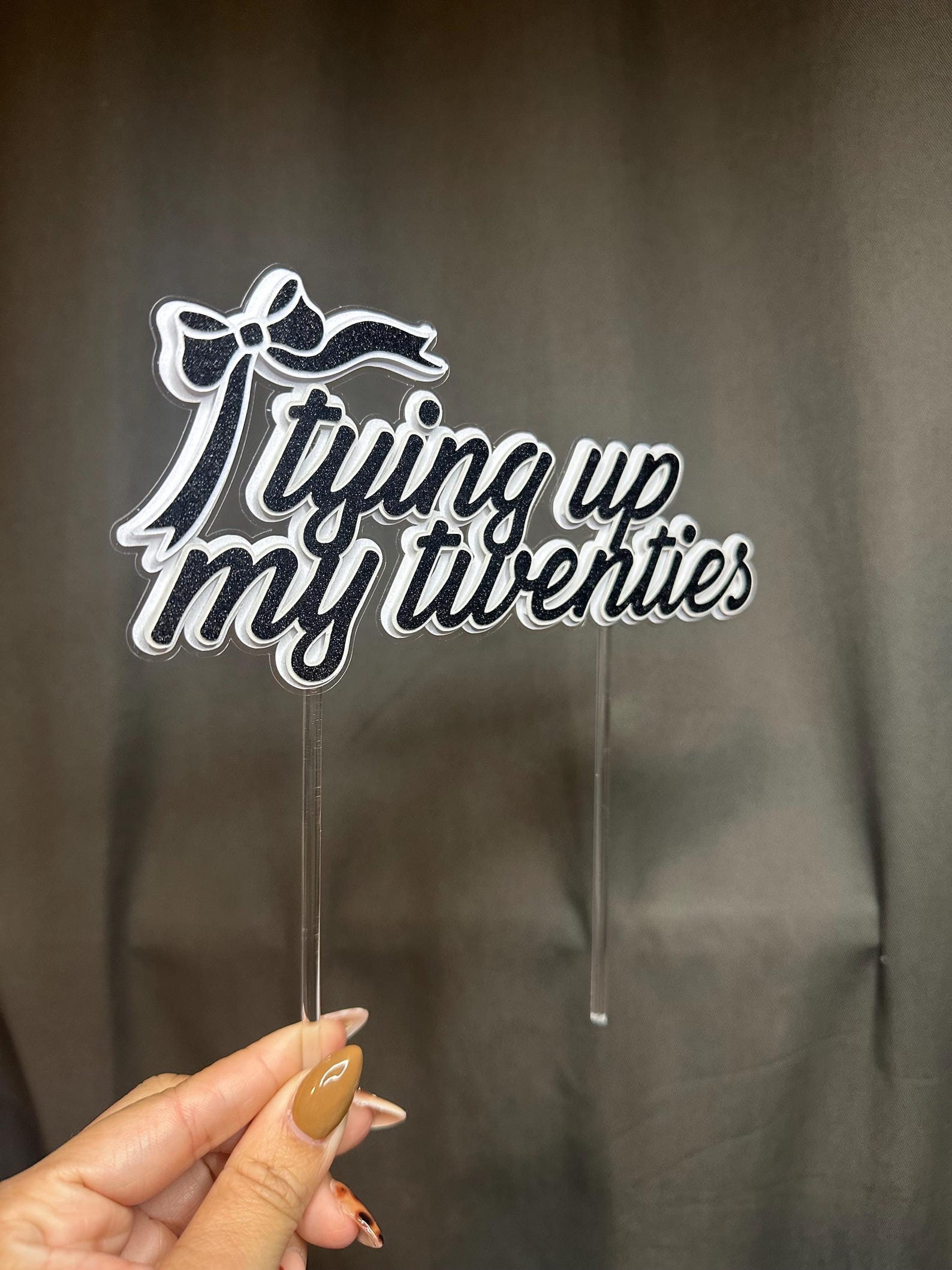 30th Birthday Theme | Tying up My Twenties | 30th Cake Topper | Demure ...