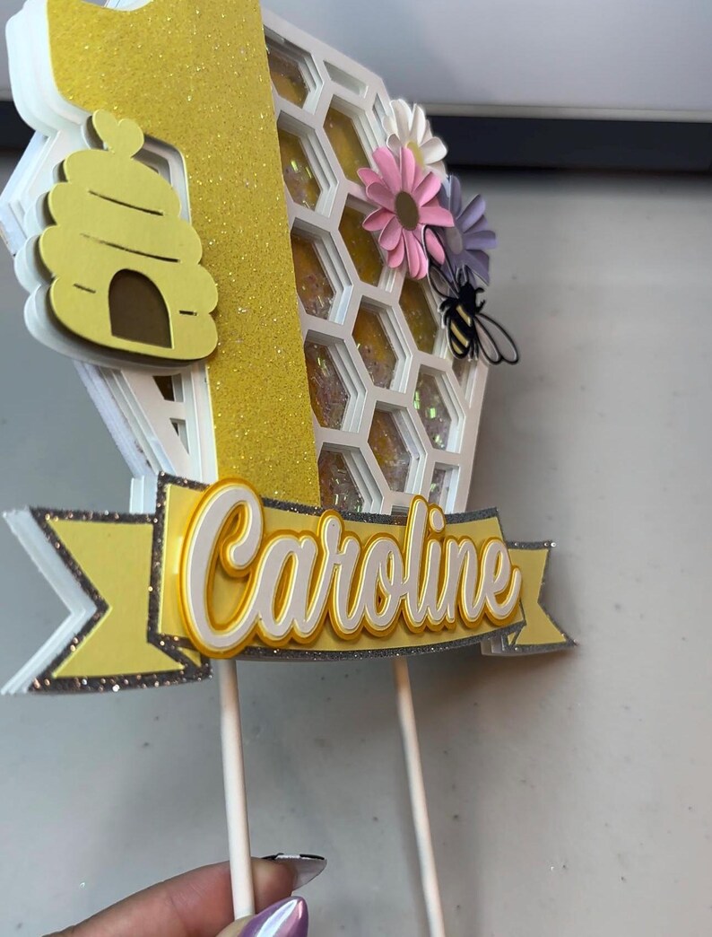 Custom Bumble Bee Cake Topper | Personalized Honey Bee Decor for ...