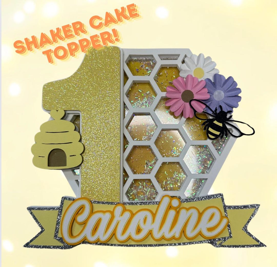 Custom Bumble Bee Shaker Cake Topper | First Birthday Decoration - Etsy
