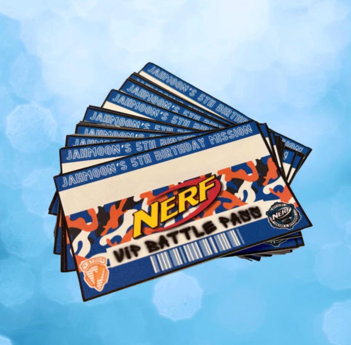 Personalized Nerf Badges, Printed Nerf Battle Pass, Nerf VIP Lanyards ...