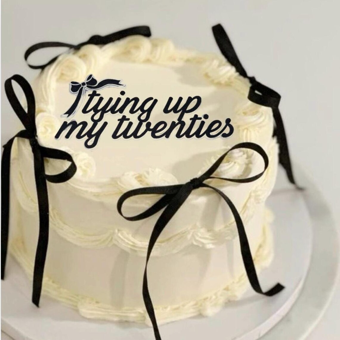 30th Birthday Theme | Tying up My Twenties | 30th Cake Topper | Demure ...