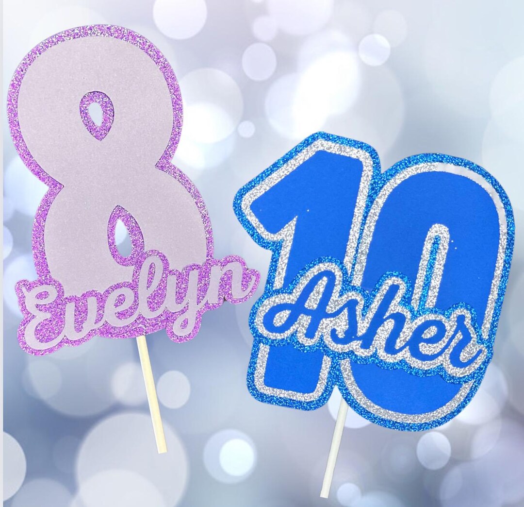 Simple Birthday Cake Topper | Minimalist Party Decor | Custom Name ...