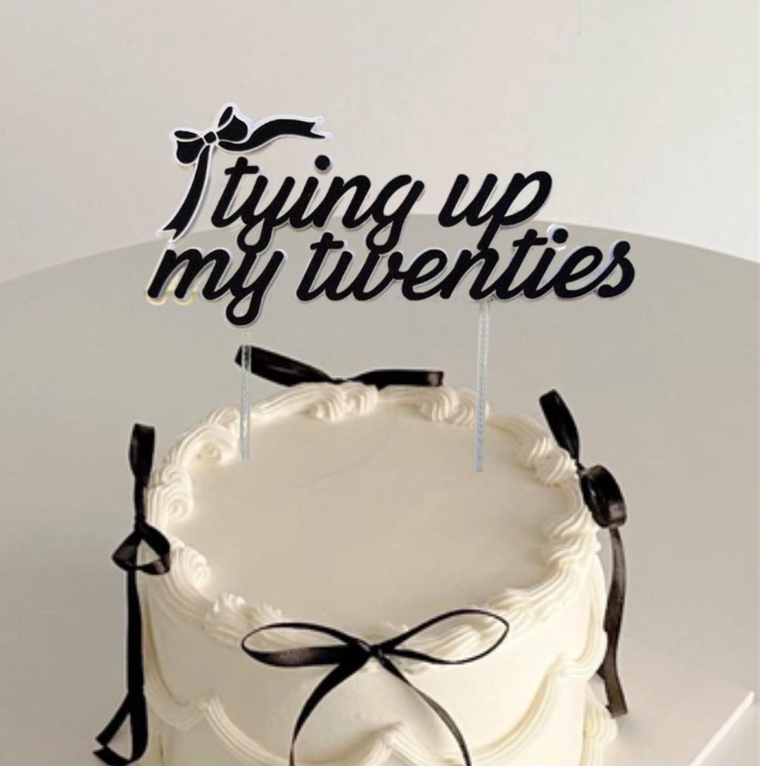 30th Birthday Theme | Tying up My Twenties | 30th Cake Topper | Demure ...