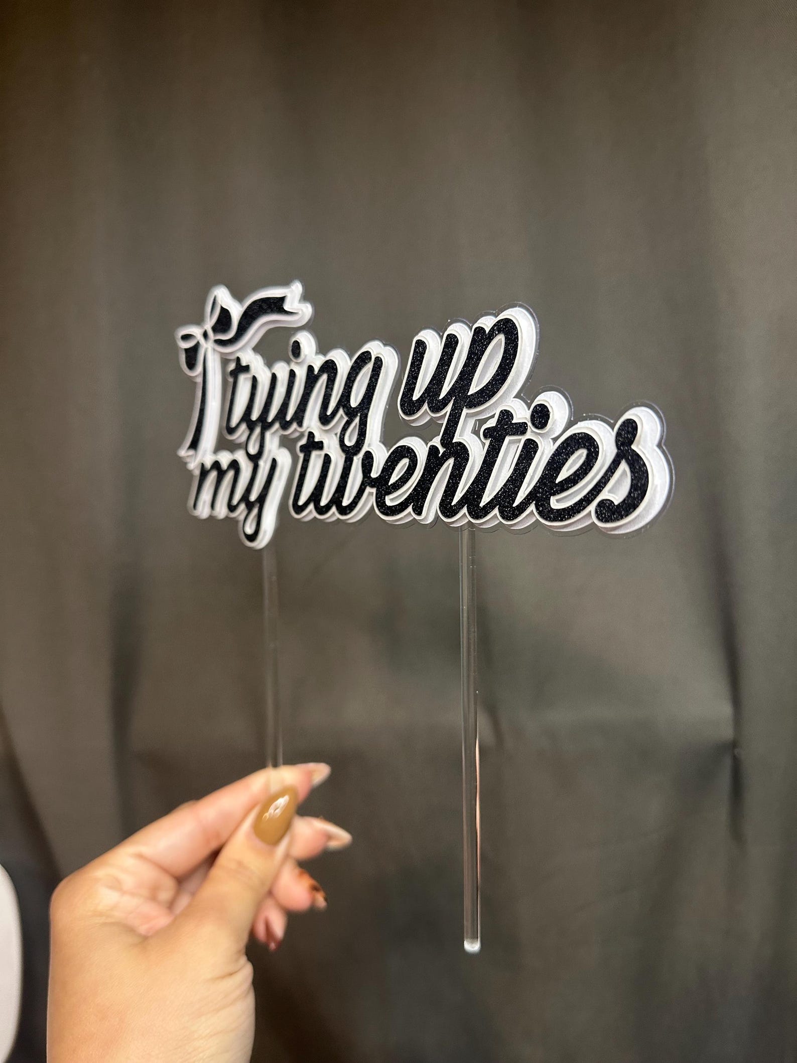 30th Birthday Theme | Tying up My Twenties | 30th Cake Topper | Demure ...