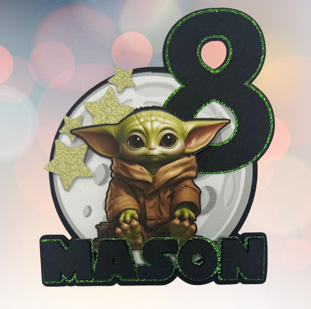 Grogu Cake Topper, Baby Yoda Cake Topper, Din Grogu Cake Topper, Custom ...