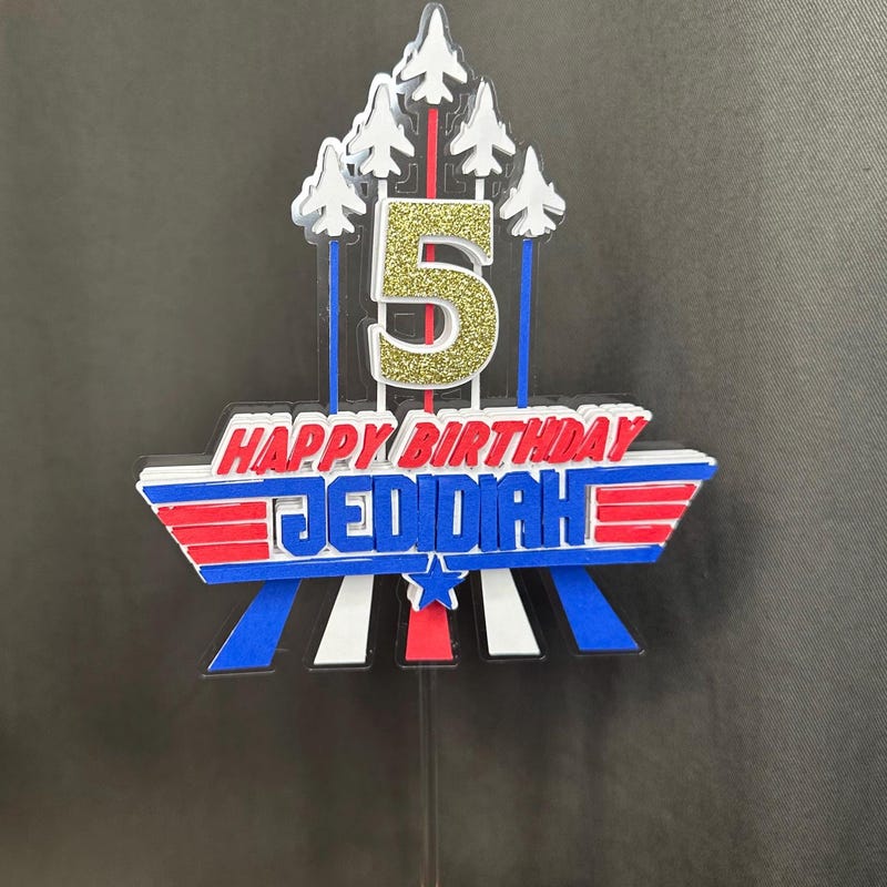 Navy Cake Topper - Etsy