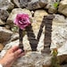 Rustic Woodland Monogram: Twig Letter With Floral Touch - Etsy