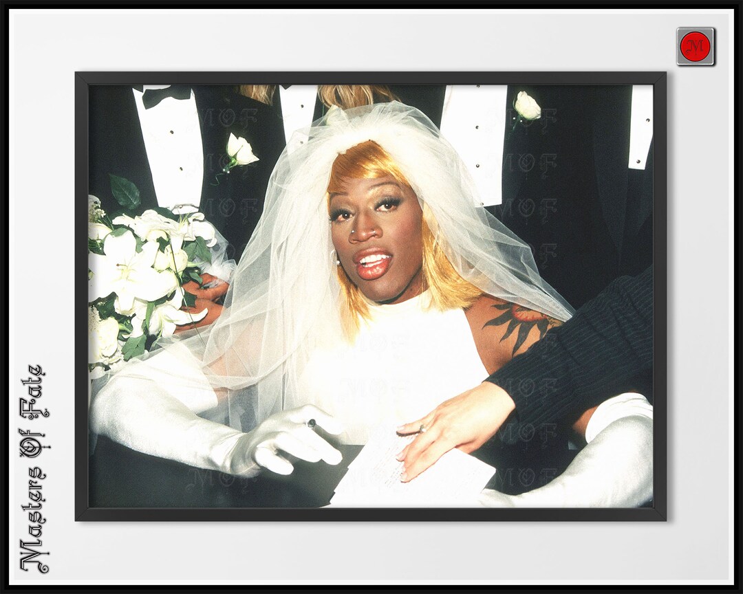 Dennis Rodman in Wedding Dress Photo REMASTERED - Etsy