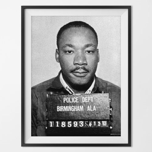 Martin Luther King Jr Poster Print Celebrity Mugshot Art - Etsy