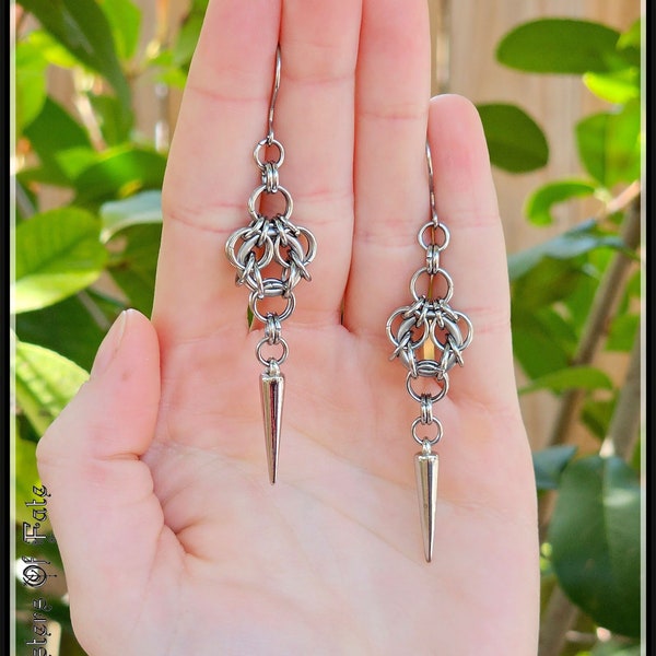 Chainmail Earrings - Etsy