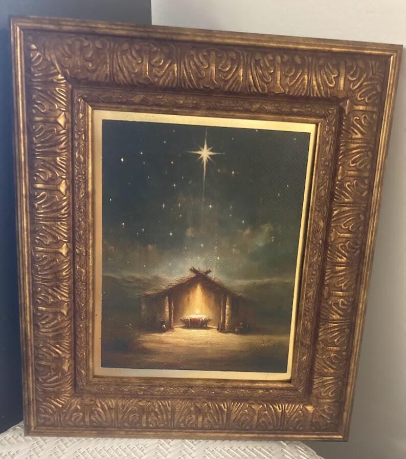 Holiday Manger Nativity Scene – Matted Art Print 11x14” - Etsy