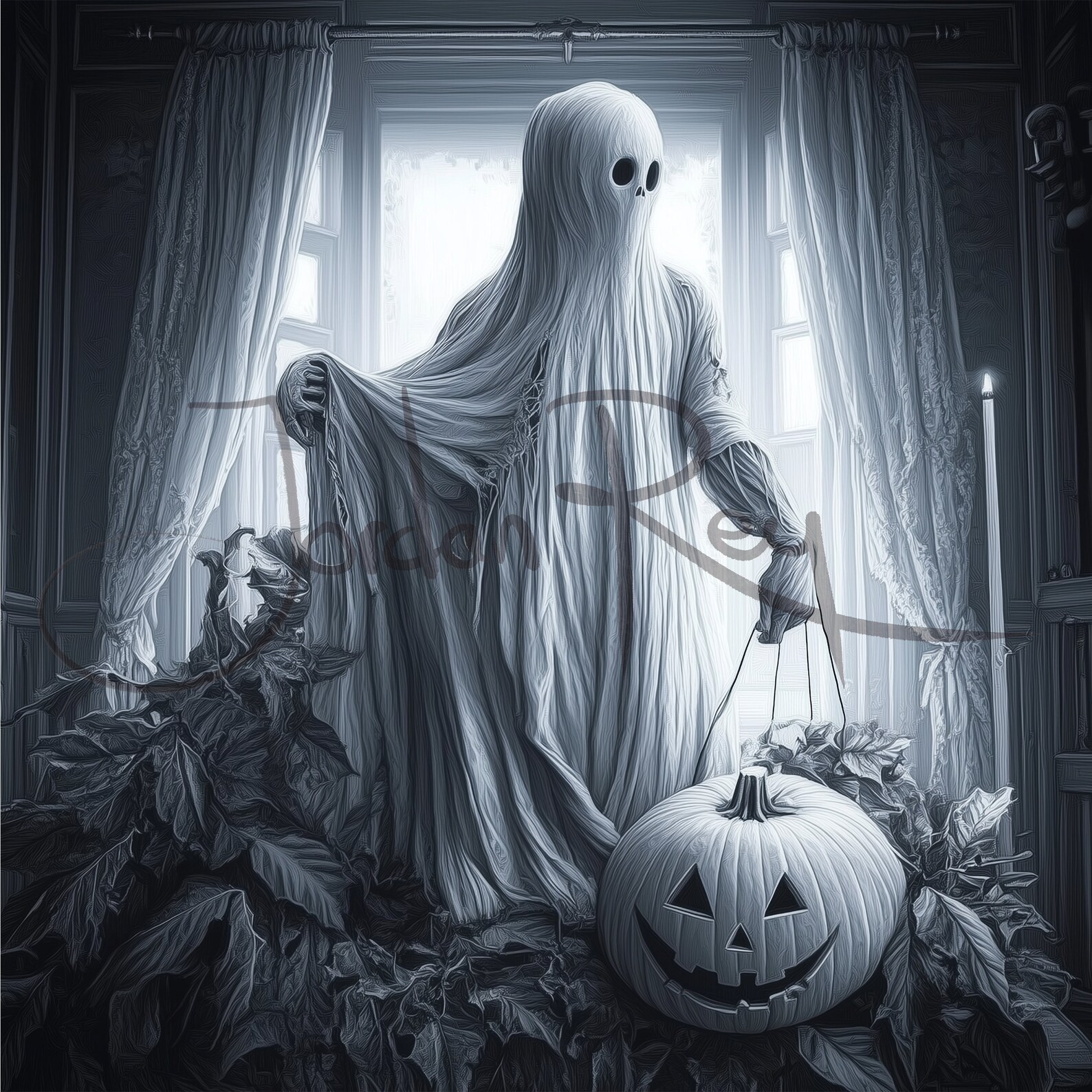 Halloween Ghost Clipart Ghost PNG Files Instant Download Traditional ...