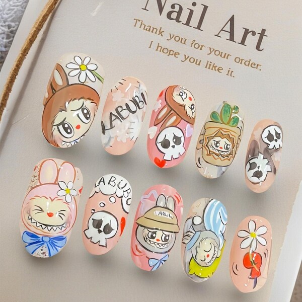 Labubu Nails - Etsy