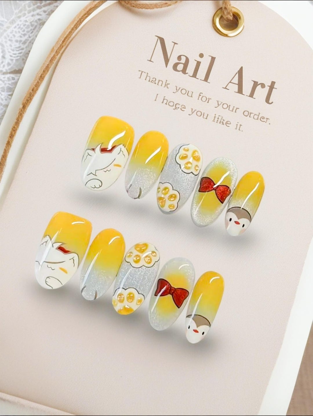 Handmade Press on Nails/honkai: Star Rail/kawaii Cute Nails/pure Hand ...