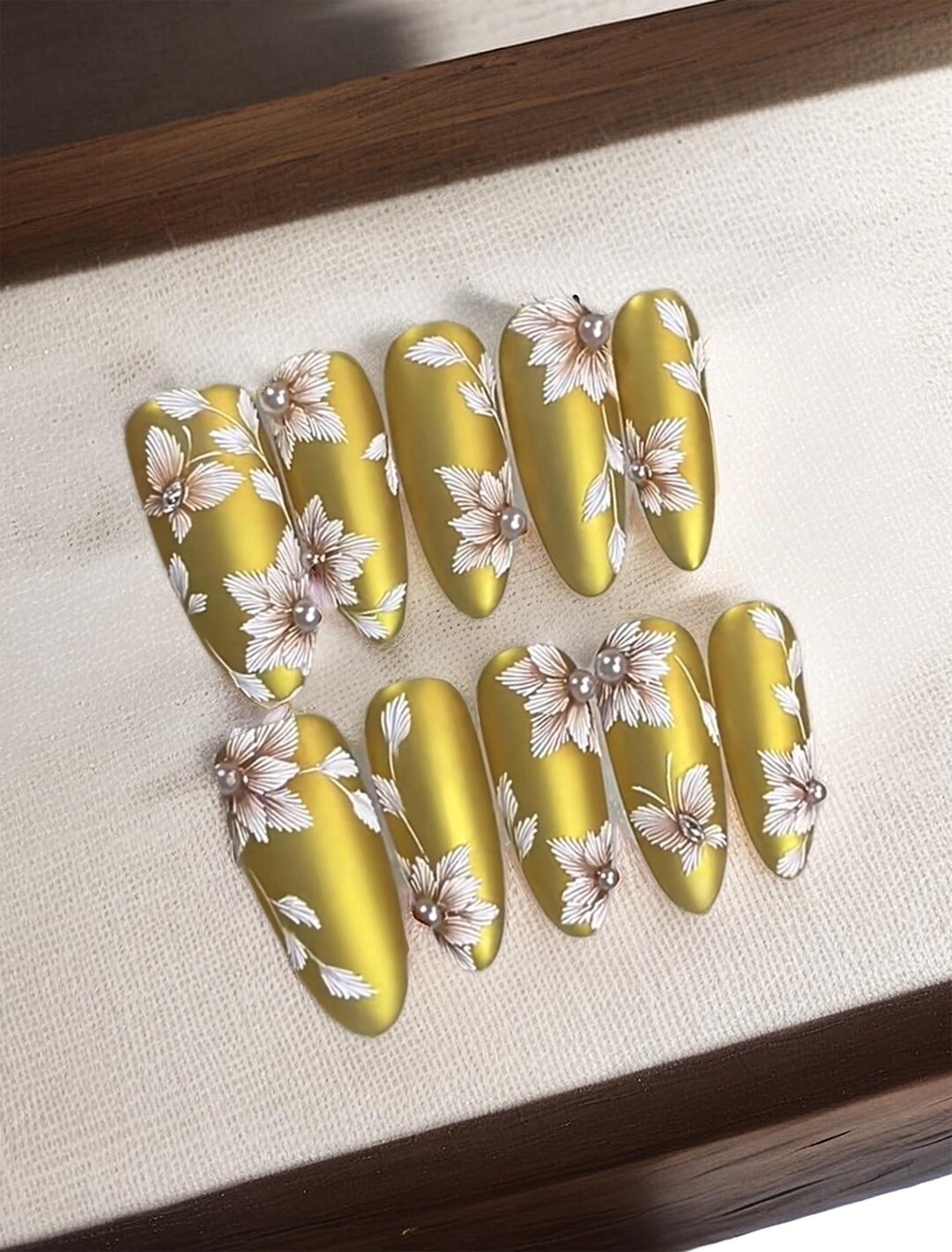 Haute Couture Collection | "gold Thread Embroidery"/handmade Press on ...