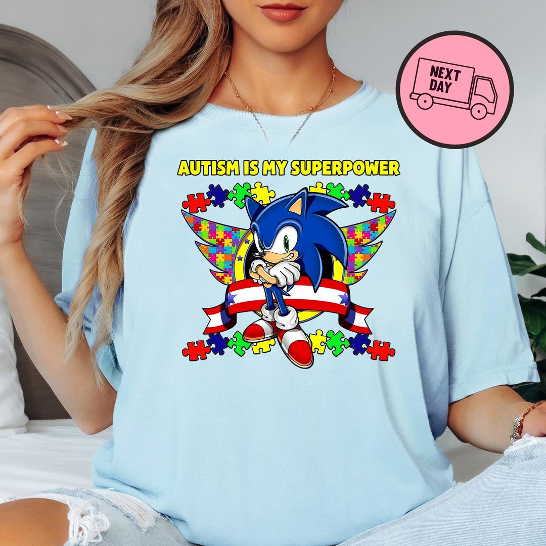 Sonic Autism Shirt It's Ok to Be Different Shirt Autism Awareness Shirt ...