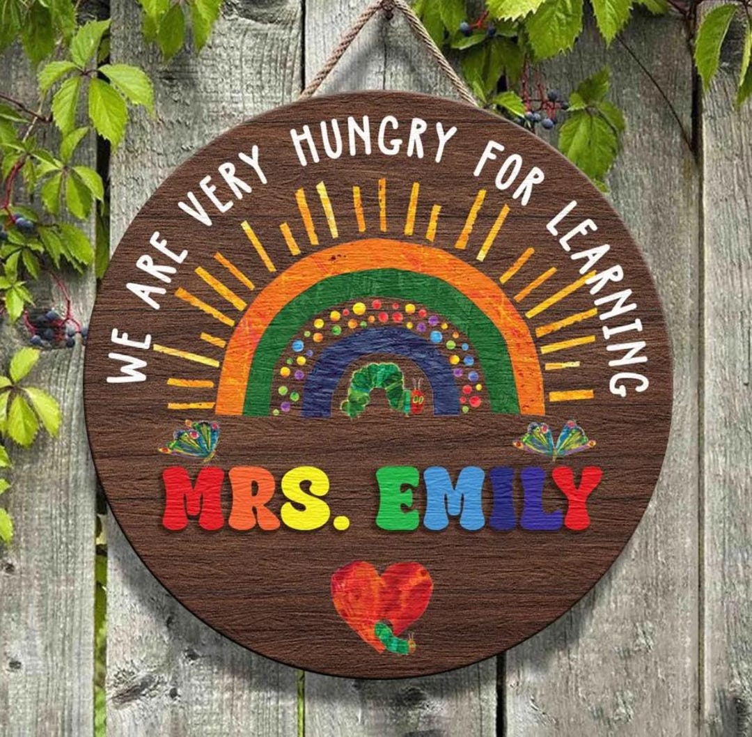 Custom Classroom Door Sign, Classroom Decor, Personalized Door Hanger ...