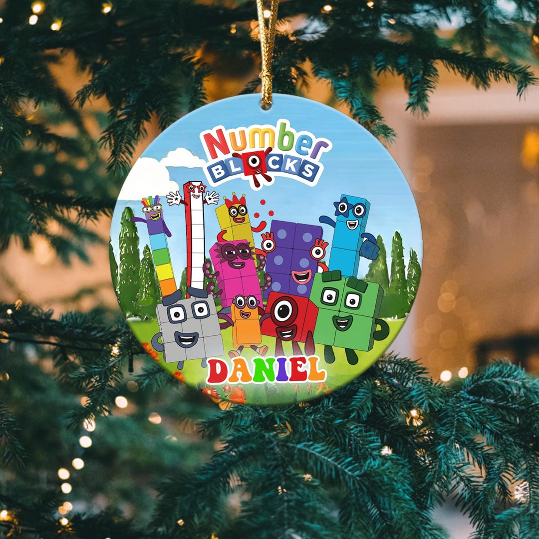 Numberblocks Christmas Ornament, Custom Name Numberblocks Ornament ...