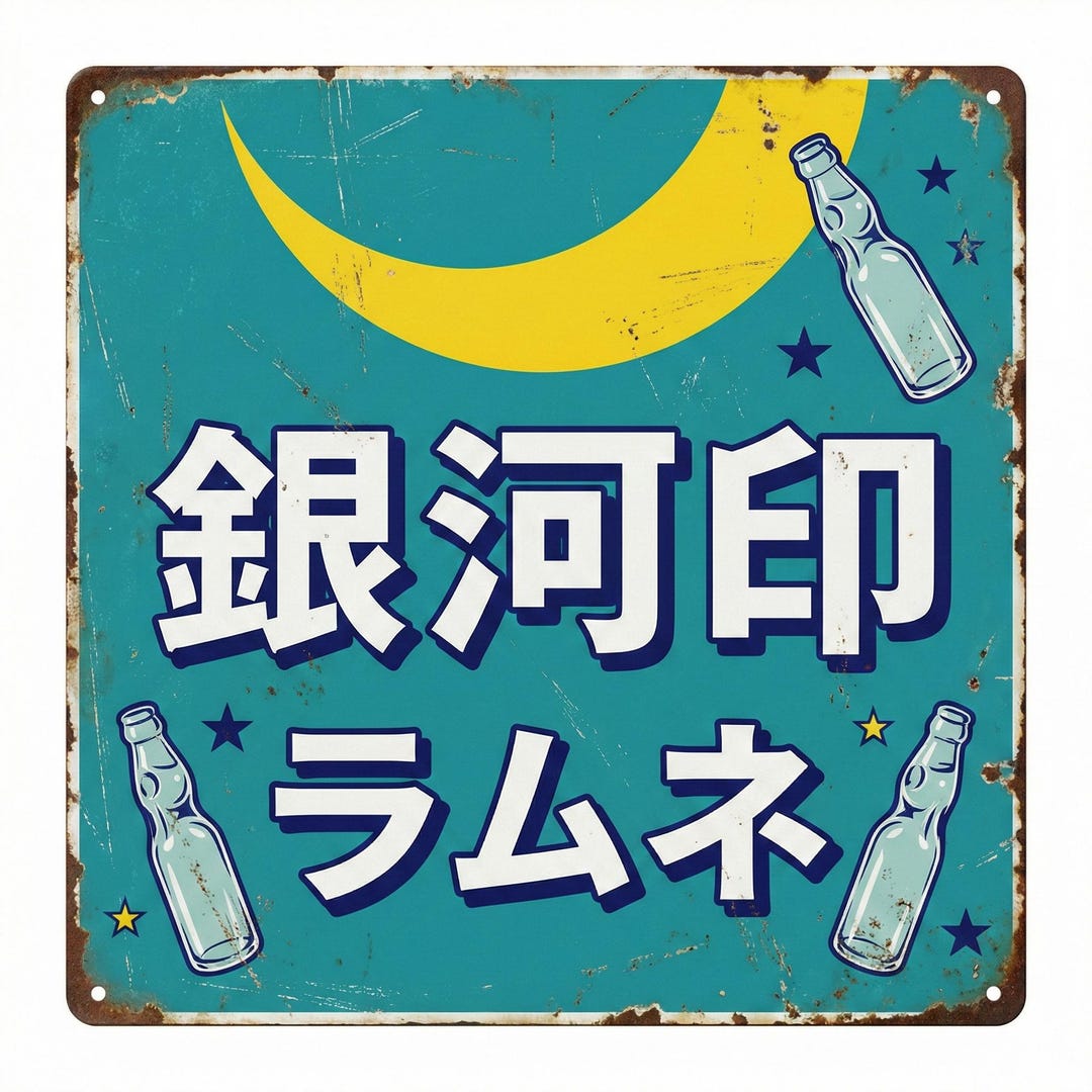 Vintage Japanese Galaxy Soda Magnet - Showa Retro Ramune Sign ...
